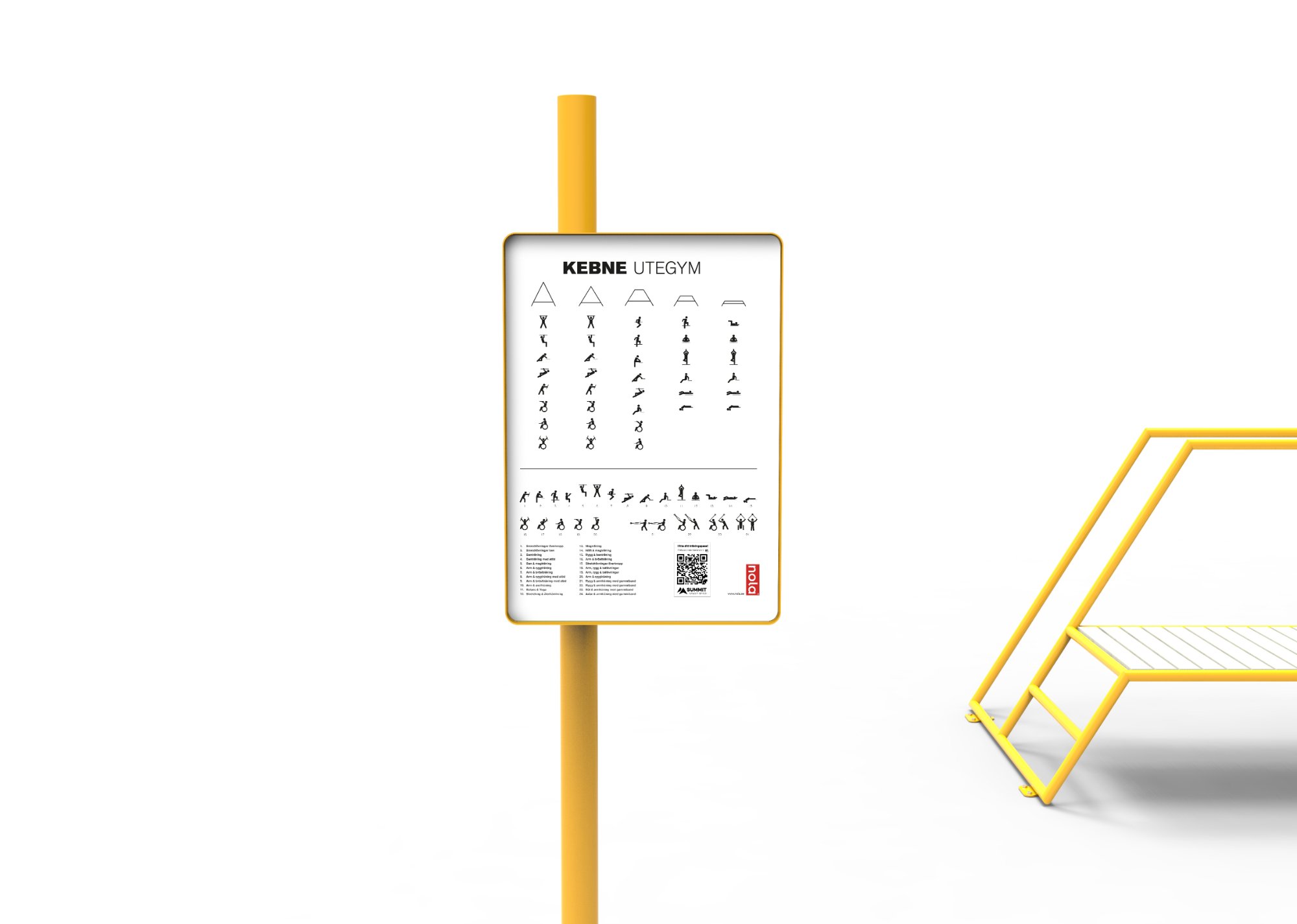 Kebne - Outdoor Fitness | 5 fitnesstoestellen voor buiten | Tjinco