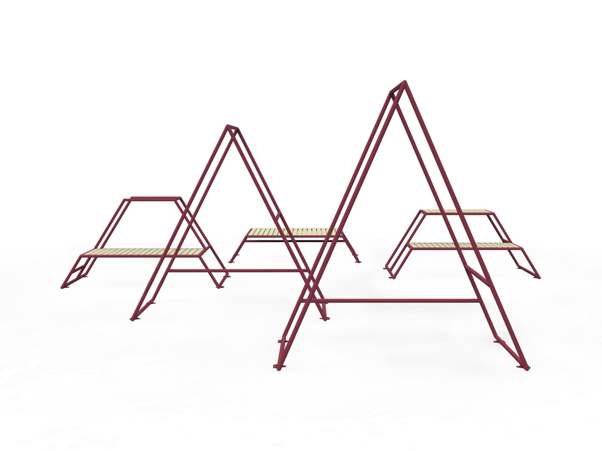 Kebne - Outdoor Fitness | 5 fitnesstoestellen voor buiten | Tjinco