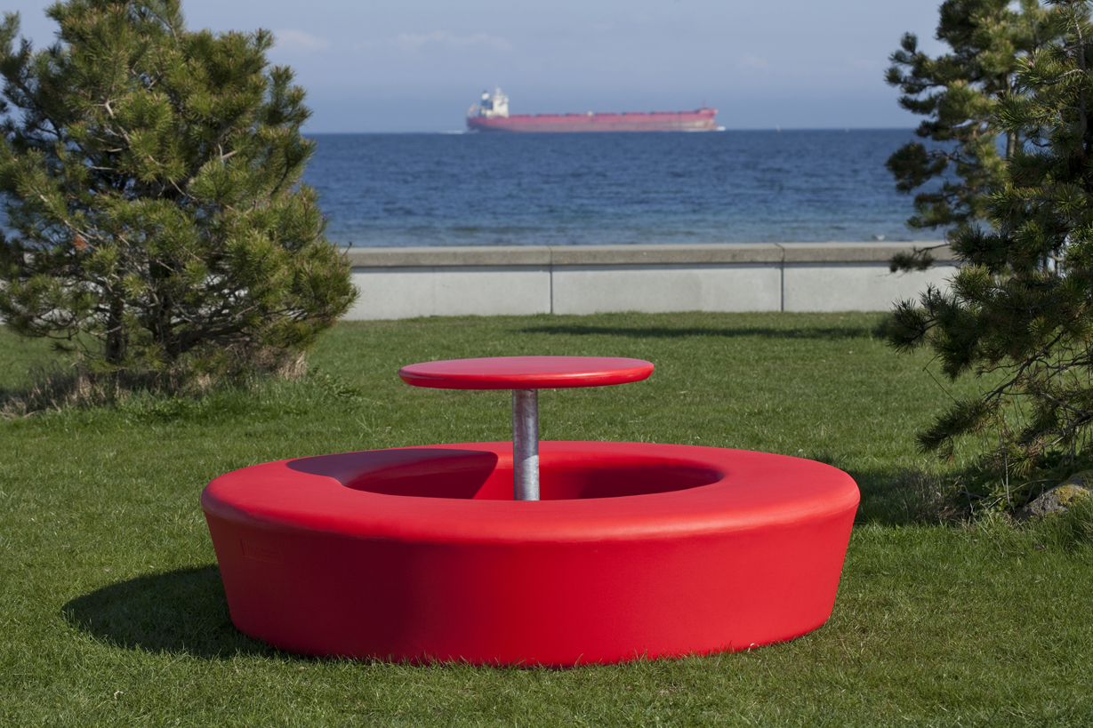 Loop Bank Rond | Van (gerecycled) polyethyleen | Tjinco